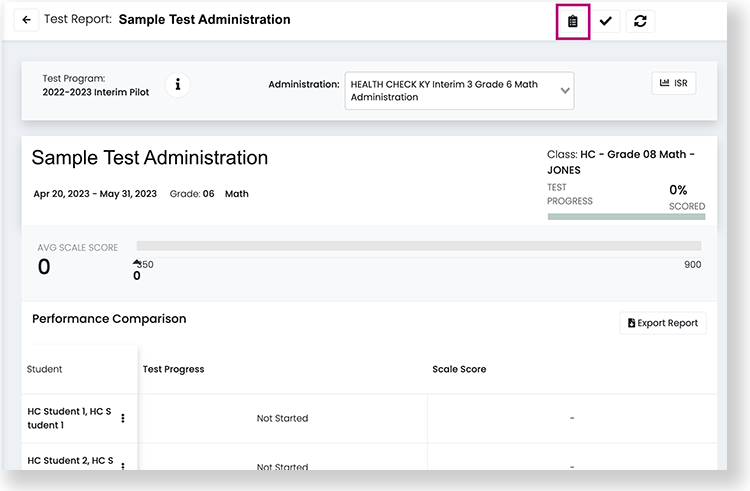Proctor/Monitor a Test